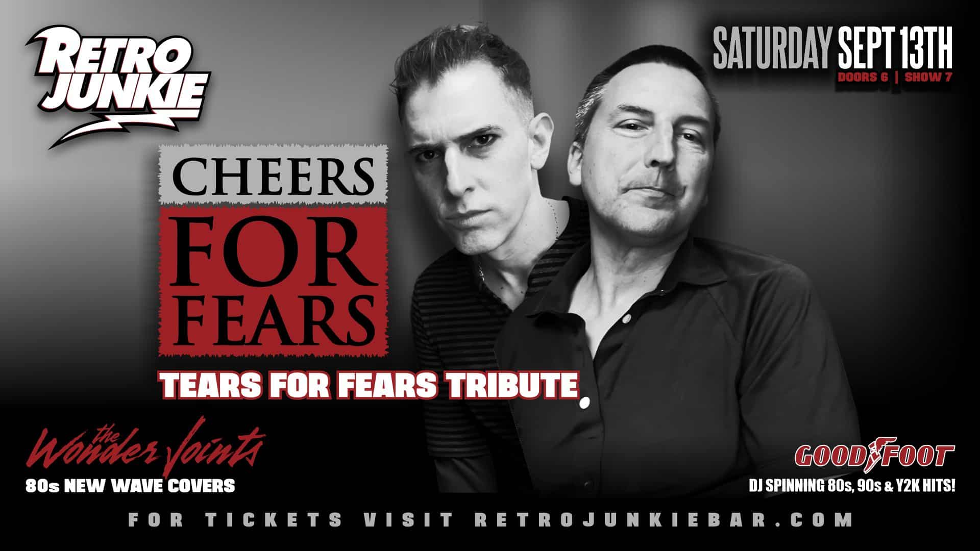 CHEERS FOR FEARS (Tears for Fears Tribute) + WONDER JOINTS (80s New ...
